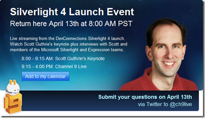 Silverlight 4.0 – Launch Event